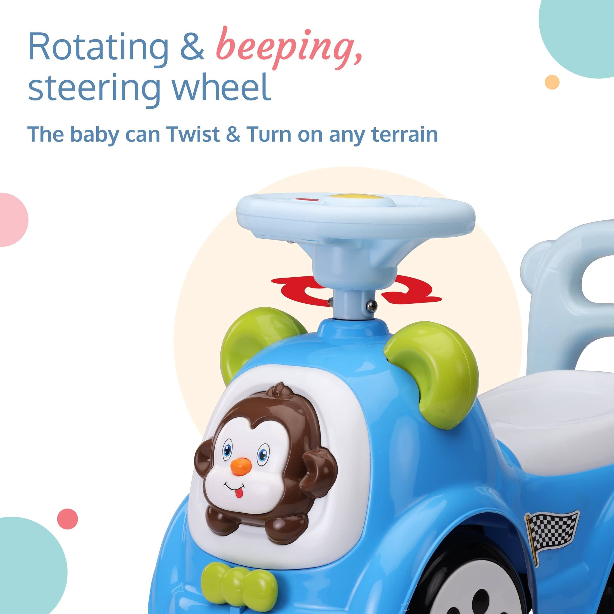 LuvLap Sunny Ride on & Car for kids with Music & Horn steering, Push ...