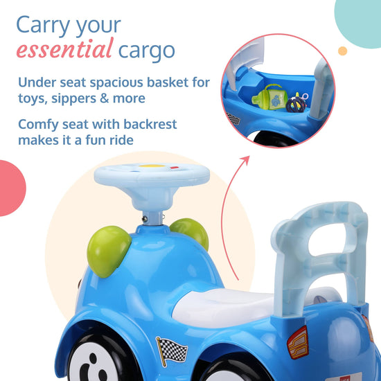LuvLap Sunny Ride on & Car for kids with Music & Horn steering, Push ...