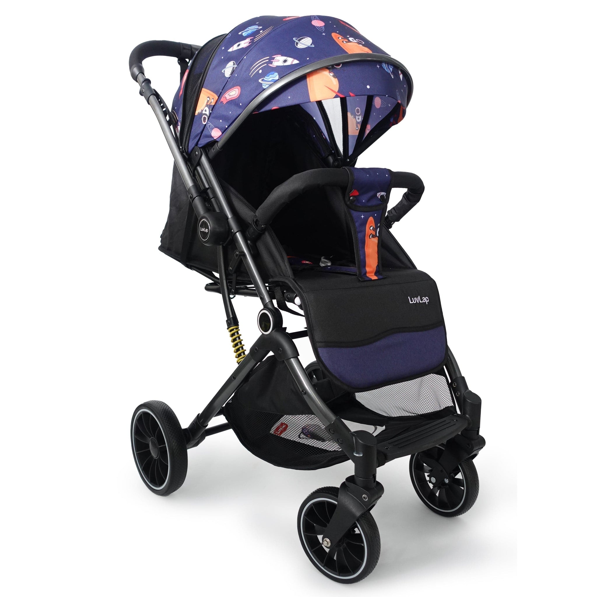 Alpha Baby Stroller / Pram with 5 point Safety Harness, Reversible Han ...