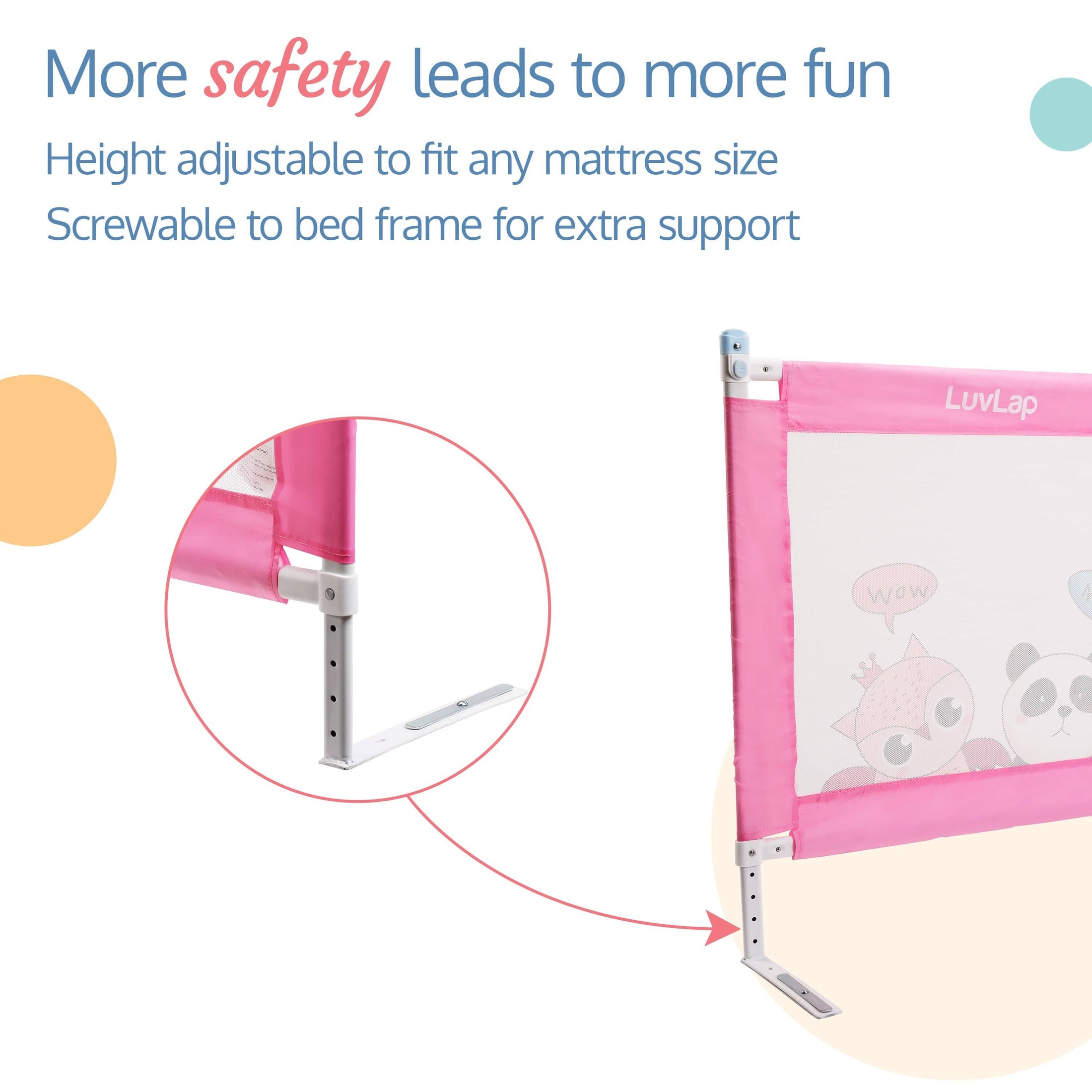Buy Comfy Baby Bed Rail, Pink Online at Best Price – Luvlap Store